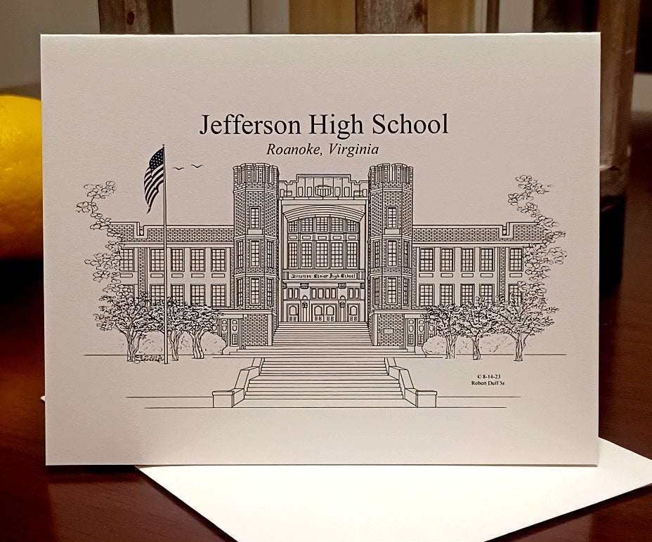 Jefferson High School Roanoke Va - Note Cards & Envelopes ...