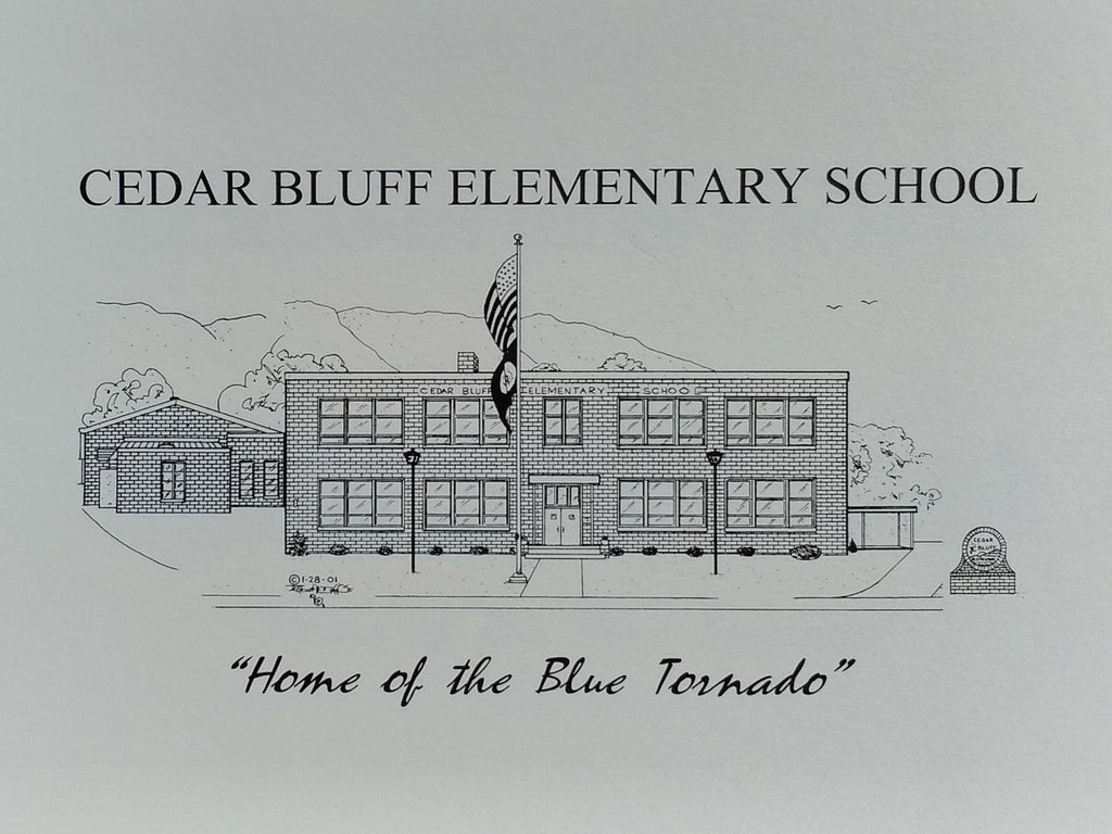 Cedar Bluff Elementary School - Note Cards – duffcreations